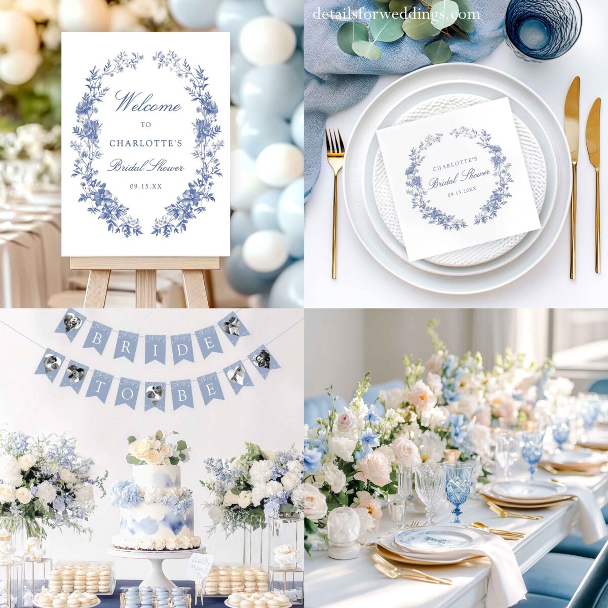 Something Blue Before "I Do" Bridal Shower Inspiration